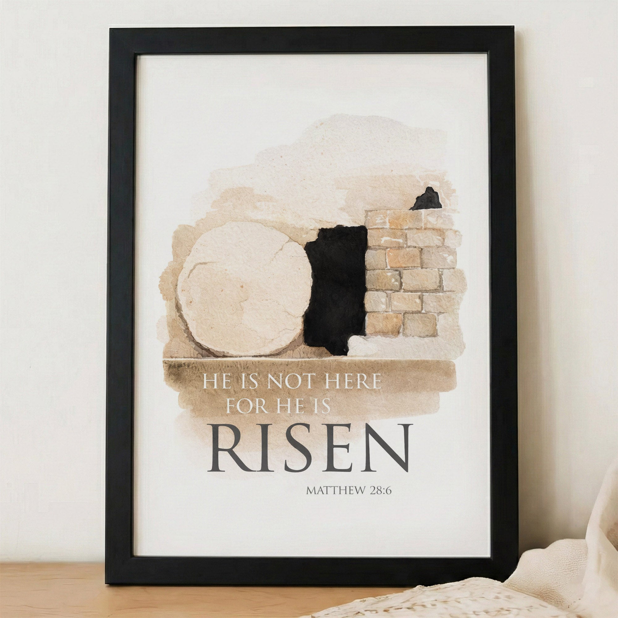 He is Risen - Matthew 28:6 Poster/Canvas – Faith Guided Life